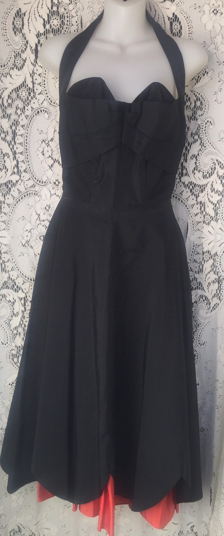 Vintage 50s Halter Dress Gene-kay by Gene D. Evans LBD Rare - Etsy