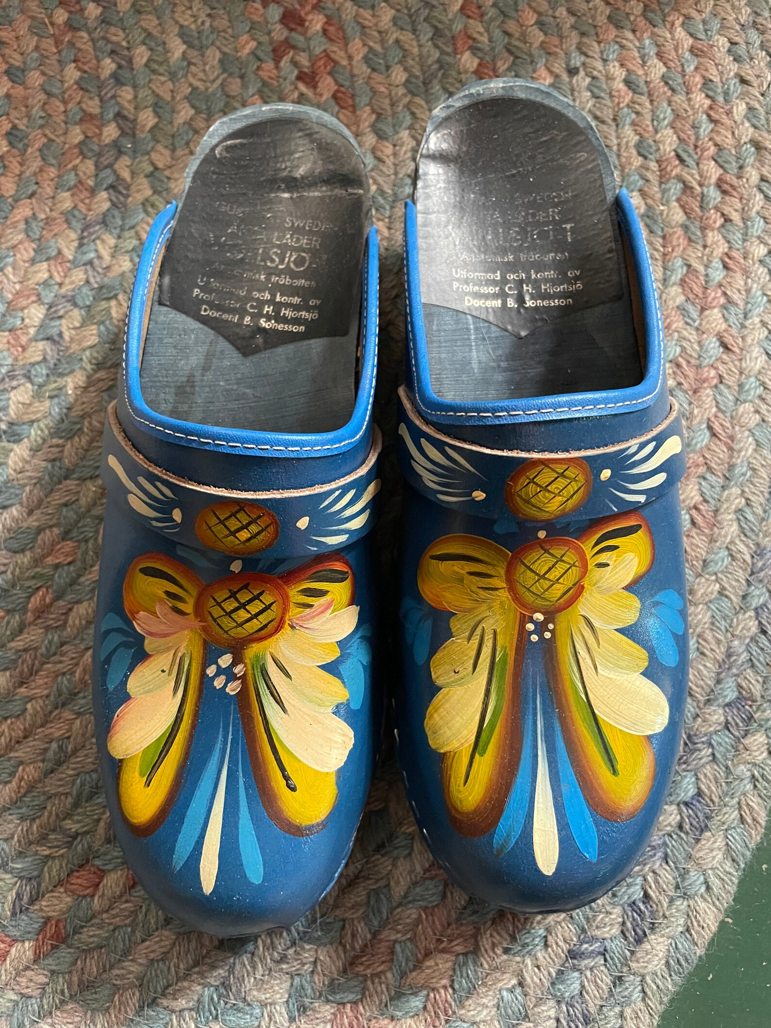 Vintage 70s Painted Swedish Clogs by Vollsjo EU 40 US 8.5 9 9.5 - Etsy