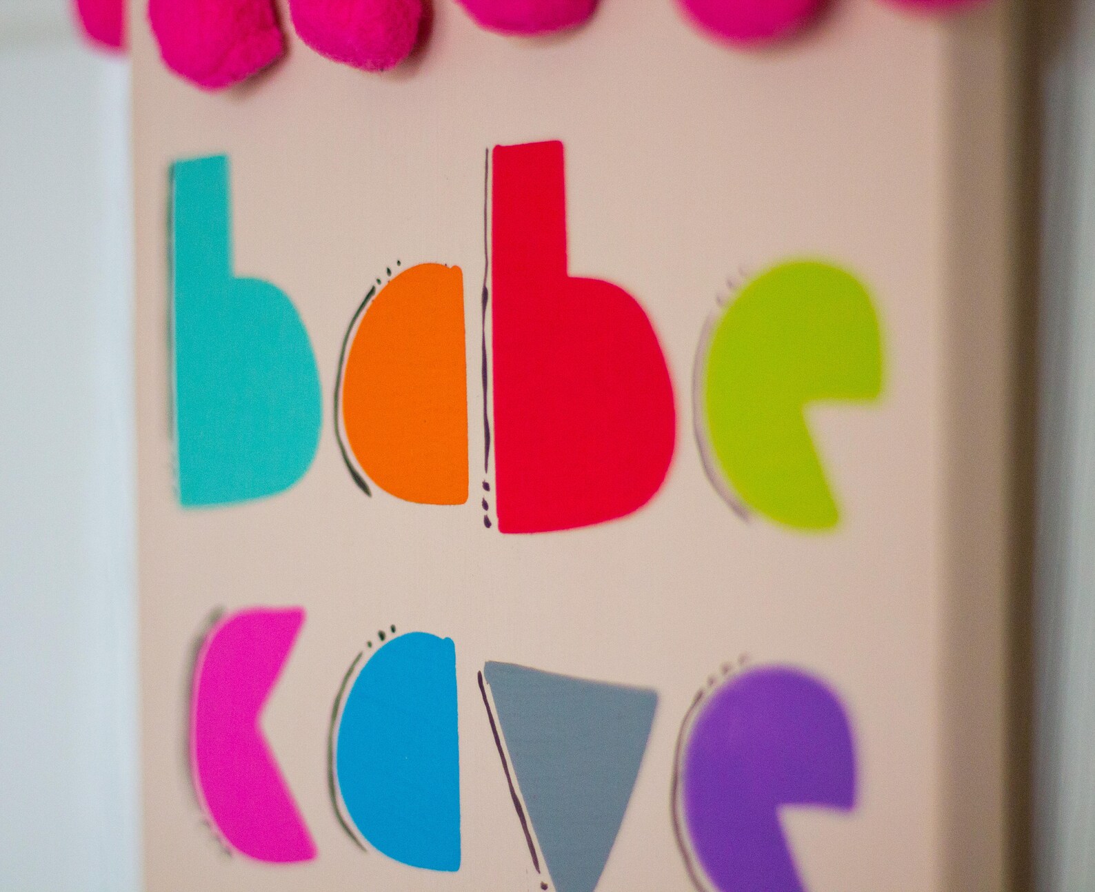 Babe Cave Door Sign Bright and Fun Babe Cave Sign for | Etsy
