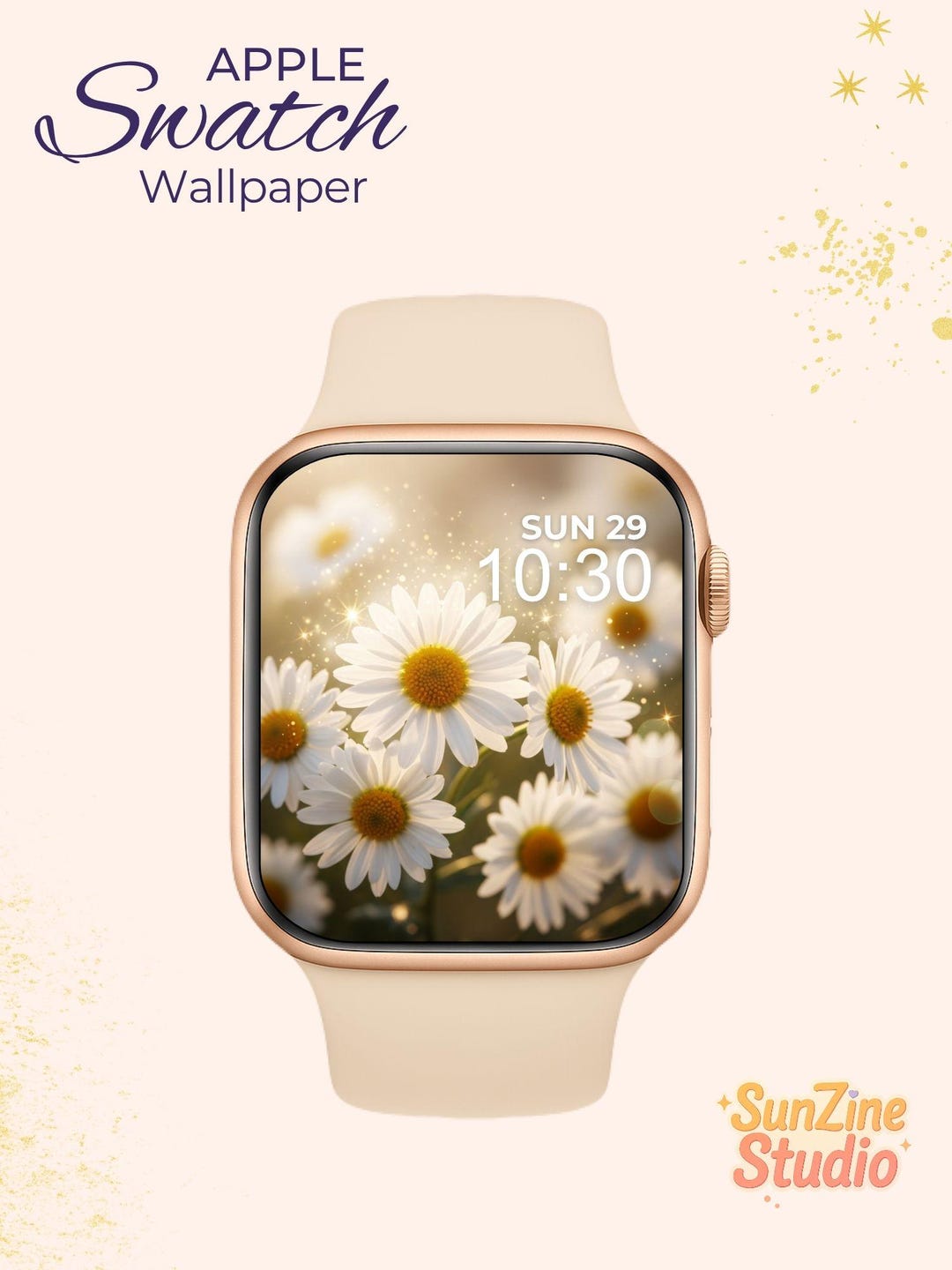 Dreamy Daisy Bloom Watch Face | Pastel Daisy Wallpaper | Cute Floral ...