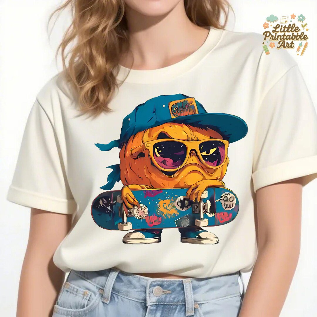 Edgy Orange Skater PNG | Graffiti Halloween Street Art Clipart, 90s Hip ...