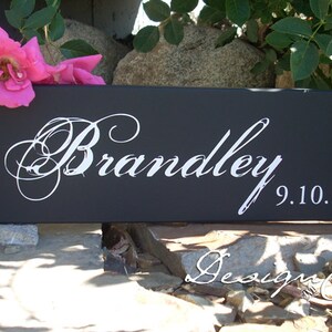Custom Sign - SWIRLS FAMILY ESTABLISHED Sign - Wedding Gift ...