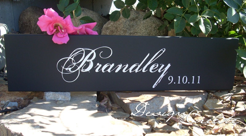 Custom Sign - SWIRLS FAMILY ESTABLISHED Sign - Wedding Gift ...