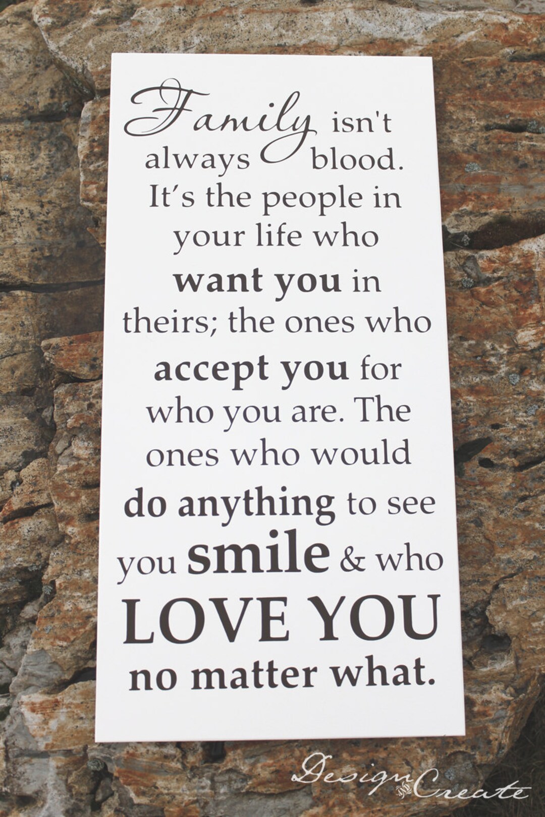 Family Sign Wood - Family Isn't Always Blood. It's the People in Your ...