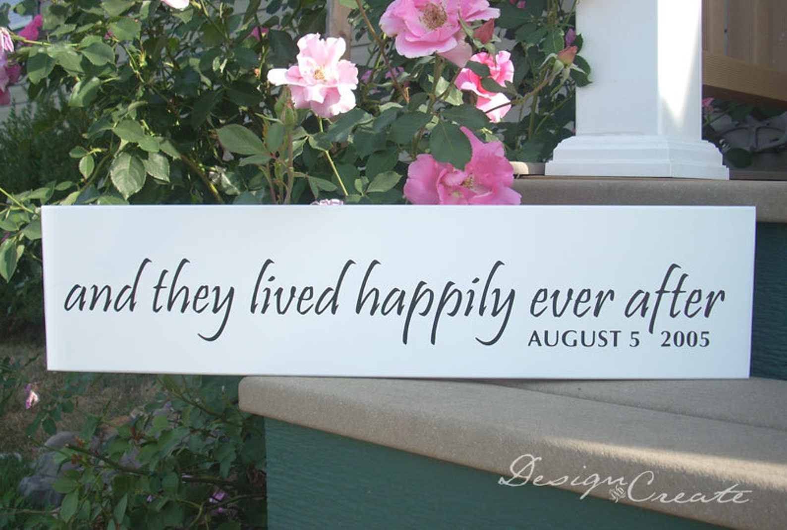 Custom Wedding Sign and They Lived HAPPILY EVER AFTER - Etsy