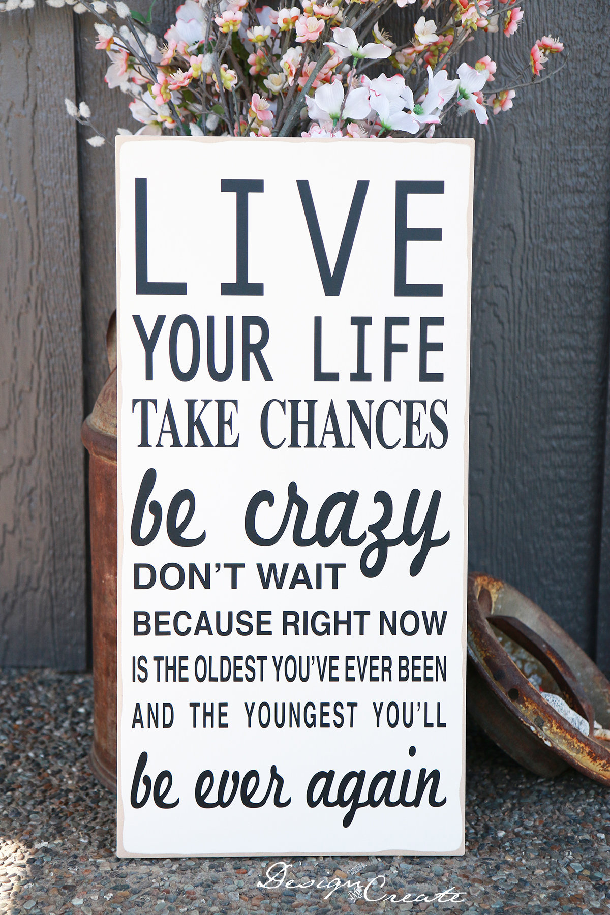 Custom Sign LIVE YOUR LIFE take chances be crazy... large | Etsy
