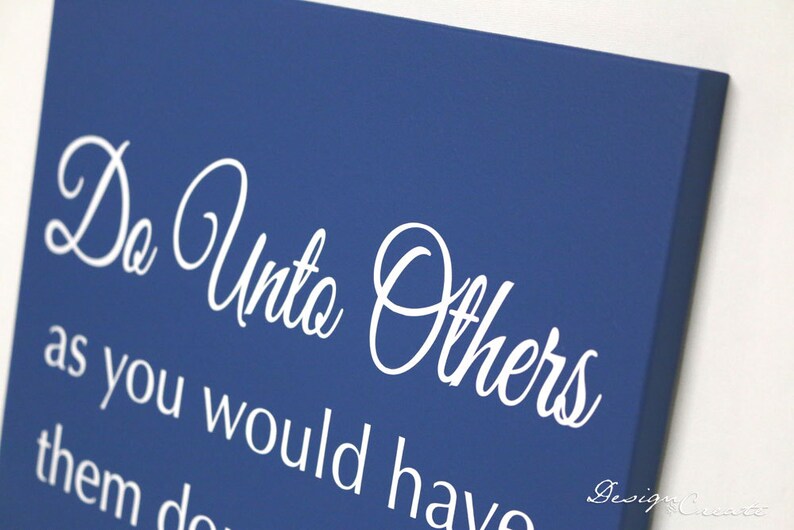 Do Unto Others Sign - Wood Sign, Custom Sign, Positive Quote, Bible ...