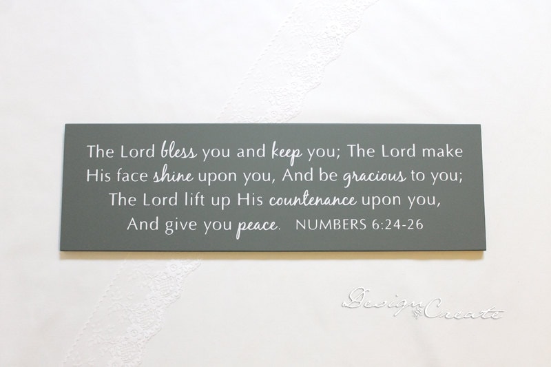 Custom sign Bible verse sign The Lord bless you and keep | Etsy