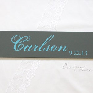 Custom Sign - SWIRLS FAMILY ESTABLISHED Sign - Wedding Gift ...