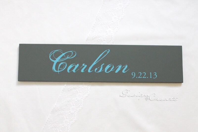 Custom Sign SWIRLS FAMILY ESTABLISHED Sign Wedding Gift - Etsy
