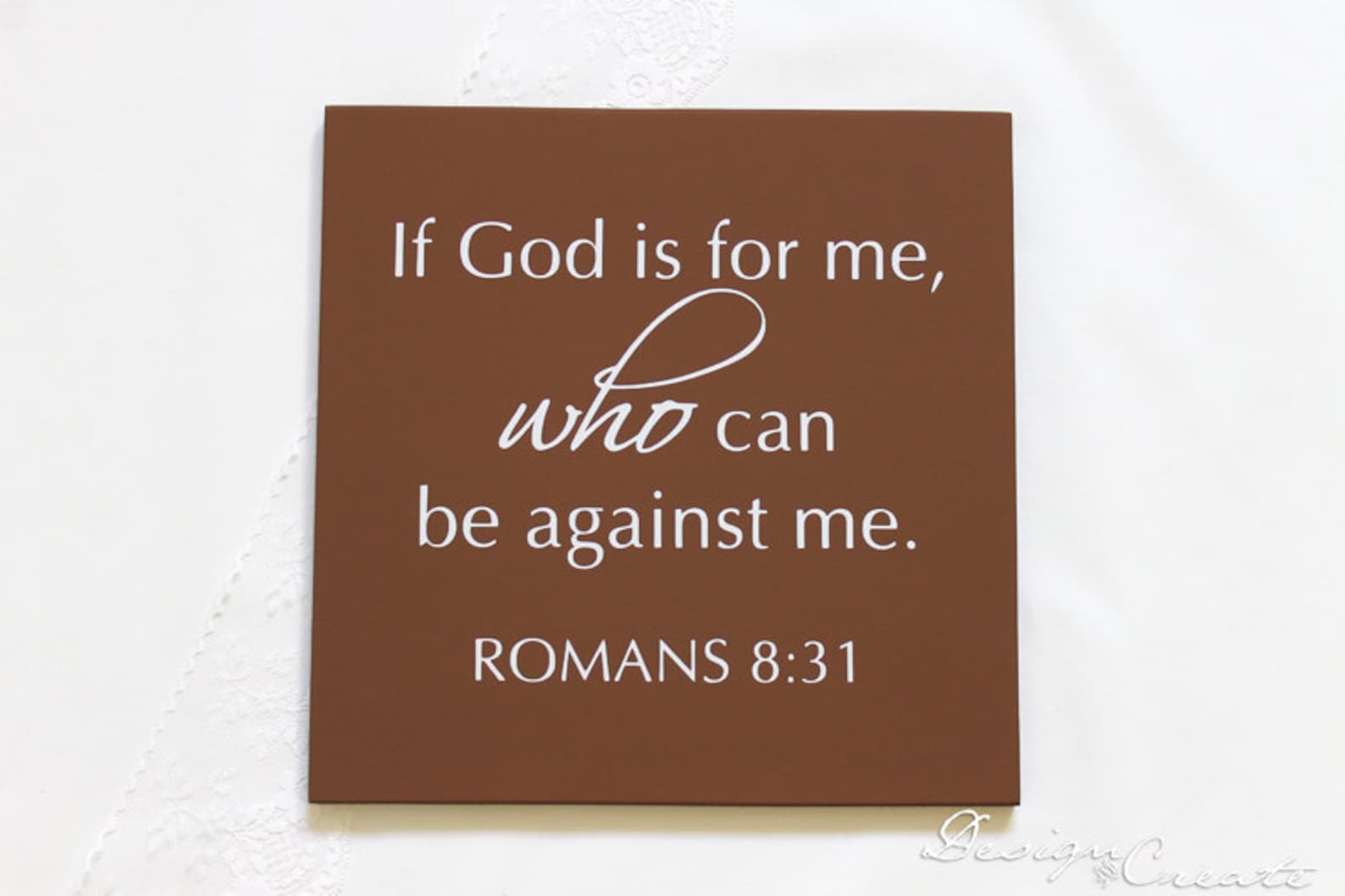 Bible Verse Scripture Wood Sign If God is for Me Who Can Be - Etsy