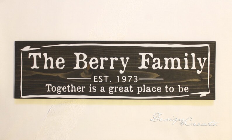 Rustic Family Established Sign TOGETHER RUSTIC WASH - Etsy