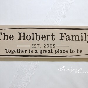Rustic Family Established Sign - TOGETHER RUSTIC WASH - Personalized ...