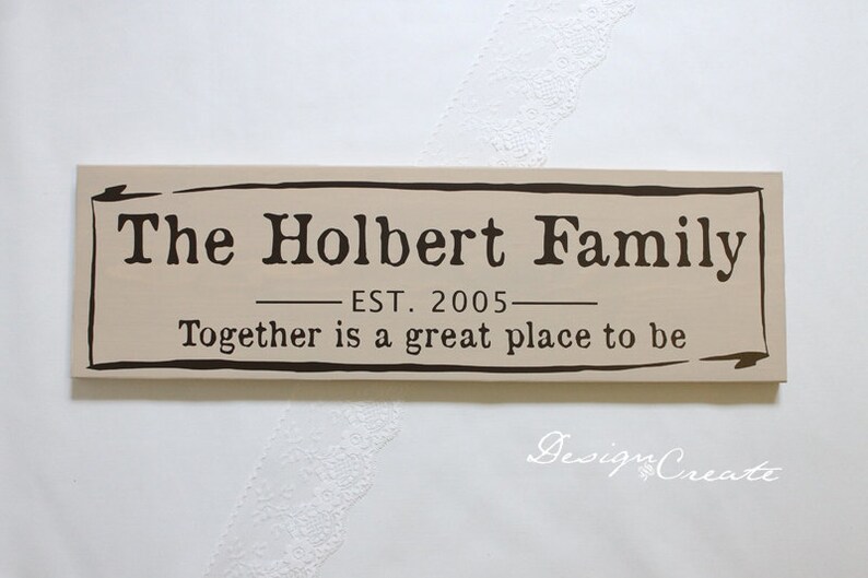Rustic Family Established Sign TOGETHER RUSTIC WASH - Etsy