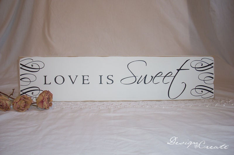 Wedding Sign Candy Buffet LOVE IS SWEET Custom Sign - Etsy