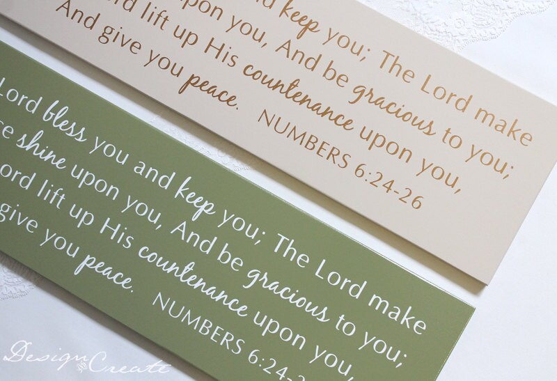 Custom sign Bible verse sign The Lord bless you and keep | Etsy