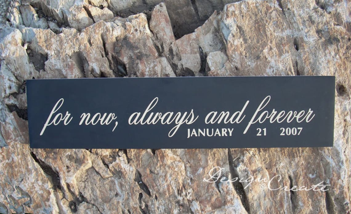Wedding Sign for NOW ALWAYS and FOREVER Personalized - Etsy