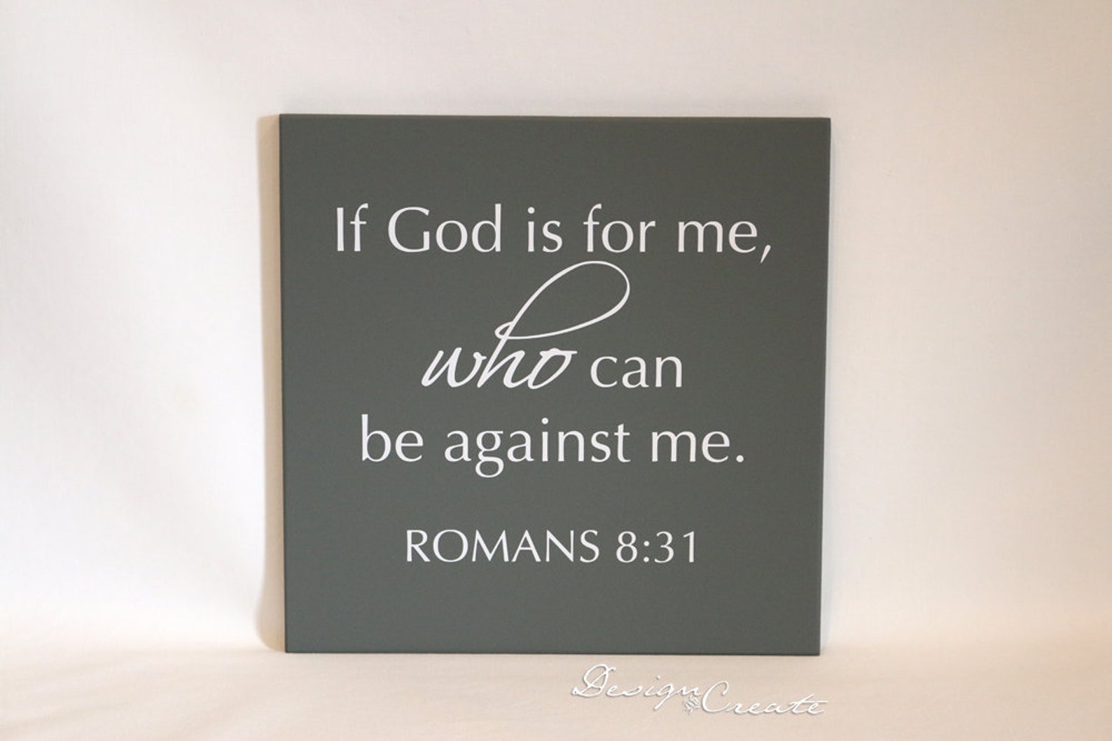 Bible Verse Scripture Wood Sign If God is for Me Who Can Be - Etsy
