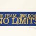 Team Sign One Team One Goal NO LIMITS Custom Wood Sign, Wood Sign ...