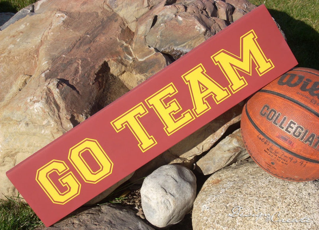 Custom Sign - GO TEAM - Custom Made Team Sign, Sports Team, Football ...