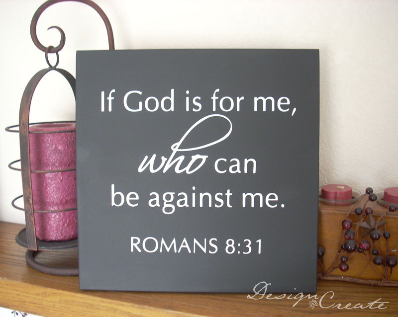 Bible Verse Scripture Wood Sign If God is for Me Who Can Be - Etsy