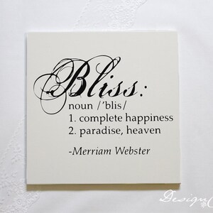 Wood Sign - BLISS Definition - Square Wooden Sign - You Choose Colors ...