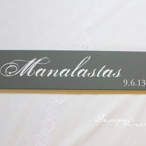 Custom Sign - SWIRLS FAMILY ESTABLISHED Sign - Wedding Gift ...