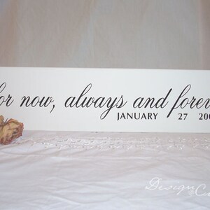 Wedding Sign - for NOW, ALWAYS and FOREVER - Personalized Custom Sign ...