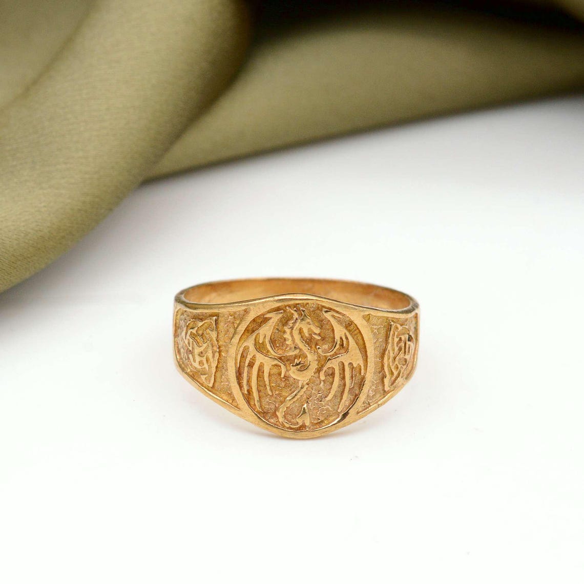 Lotus Flower Signet Ring, Handmade Brass Spiritual Jewelry, Brass ...
