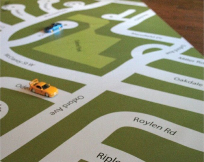 Your Neighborhood Custom Map Play Mat - LARGE - I Am Here - Etsy