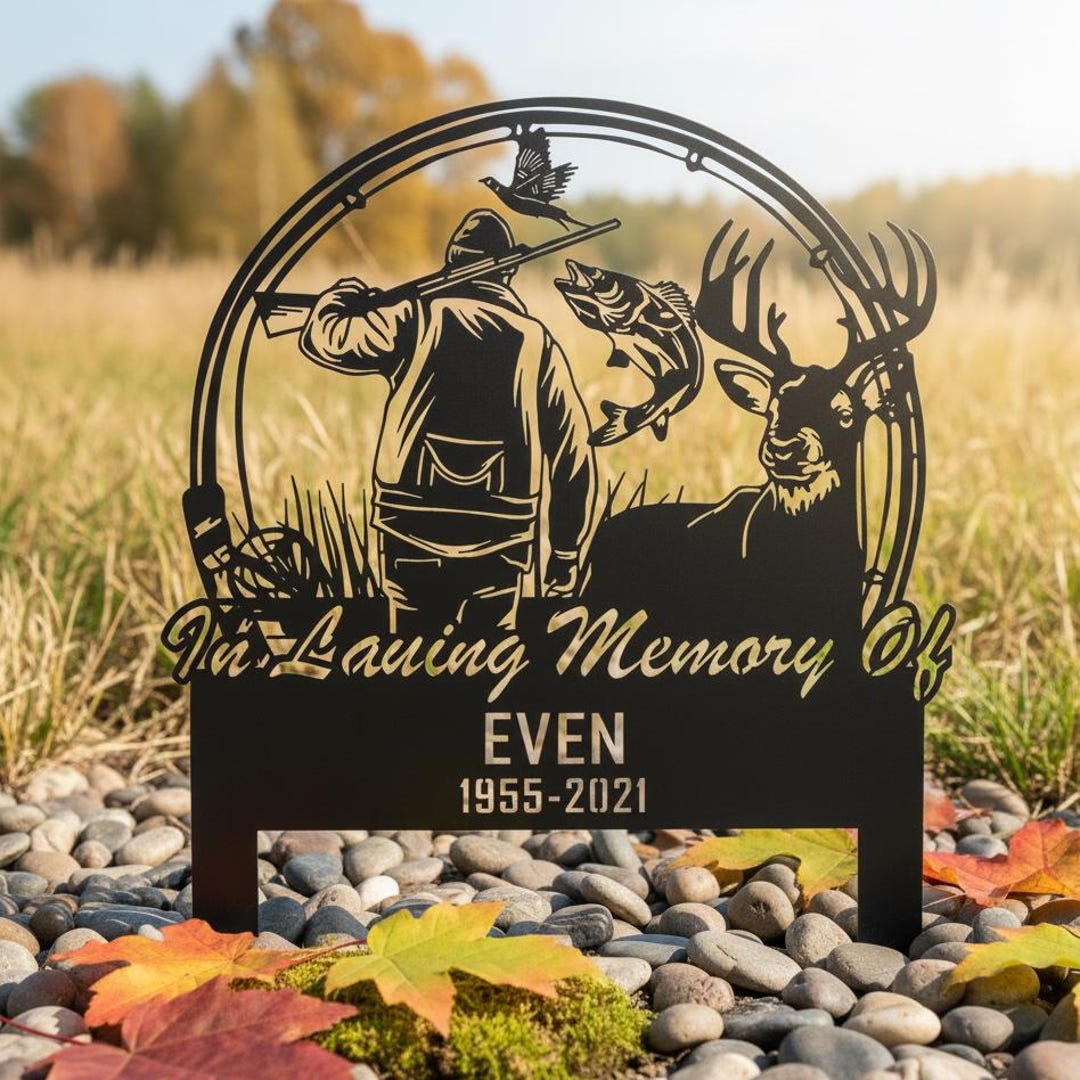 Custom Hunter Memorial Grave Marker,custom Human Grave Marker ...