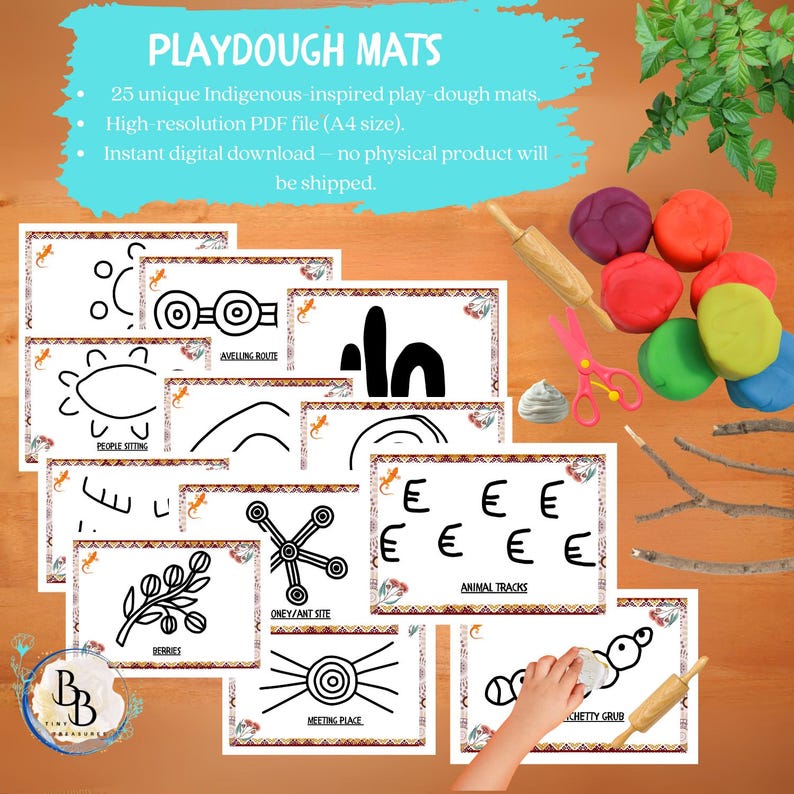 Indigenous Art Play-dough Mats | Australian Aboriginal Printable for ...