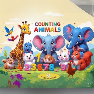 Counting Animals 1-10 With Fun Facts | Kids Printable Learning Book - Etsy