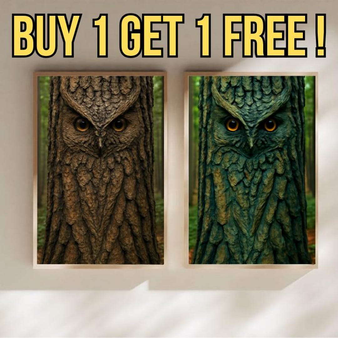 Woodland Owl Hidden in Tree Bark - Nature-inspired Optical Illusion ...