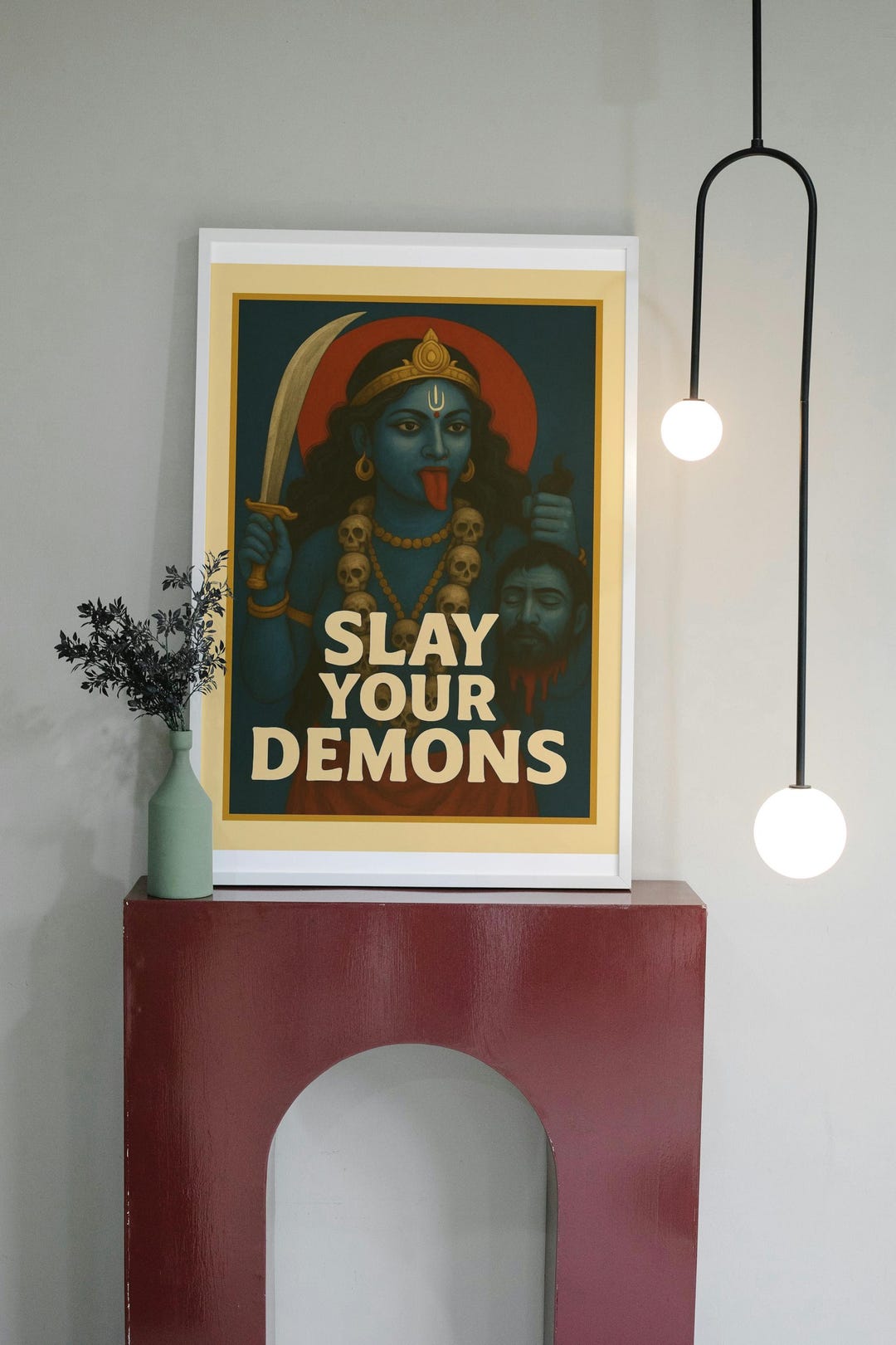 Kali Poster | Slay Your Demons Wall Art | Hindu Goddess Digital ...