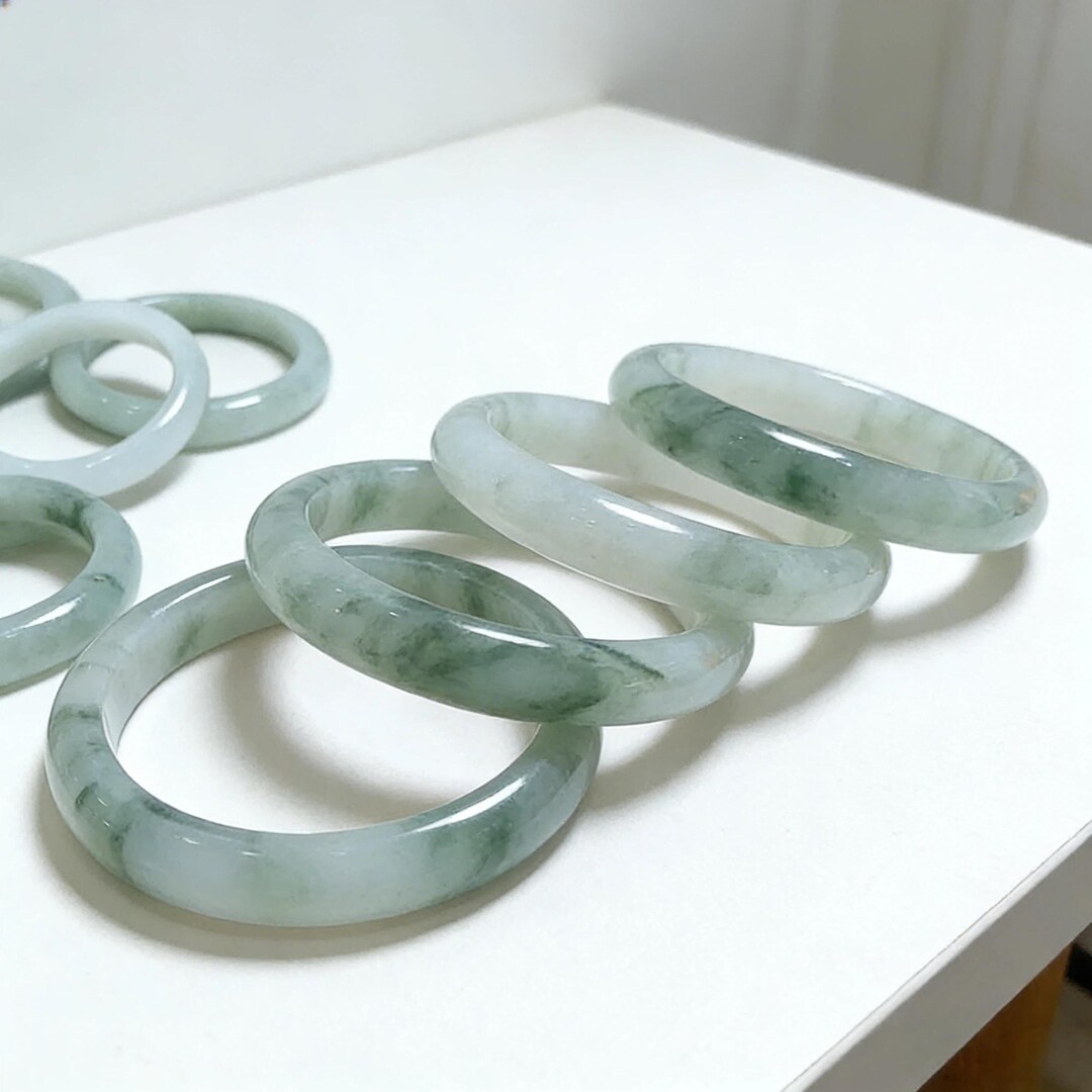 Green Jade Bangle Bracelet for Women, Natural Jade Bangle, Real Jade ...