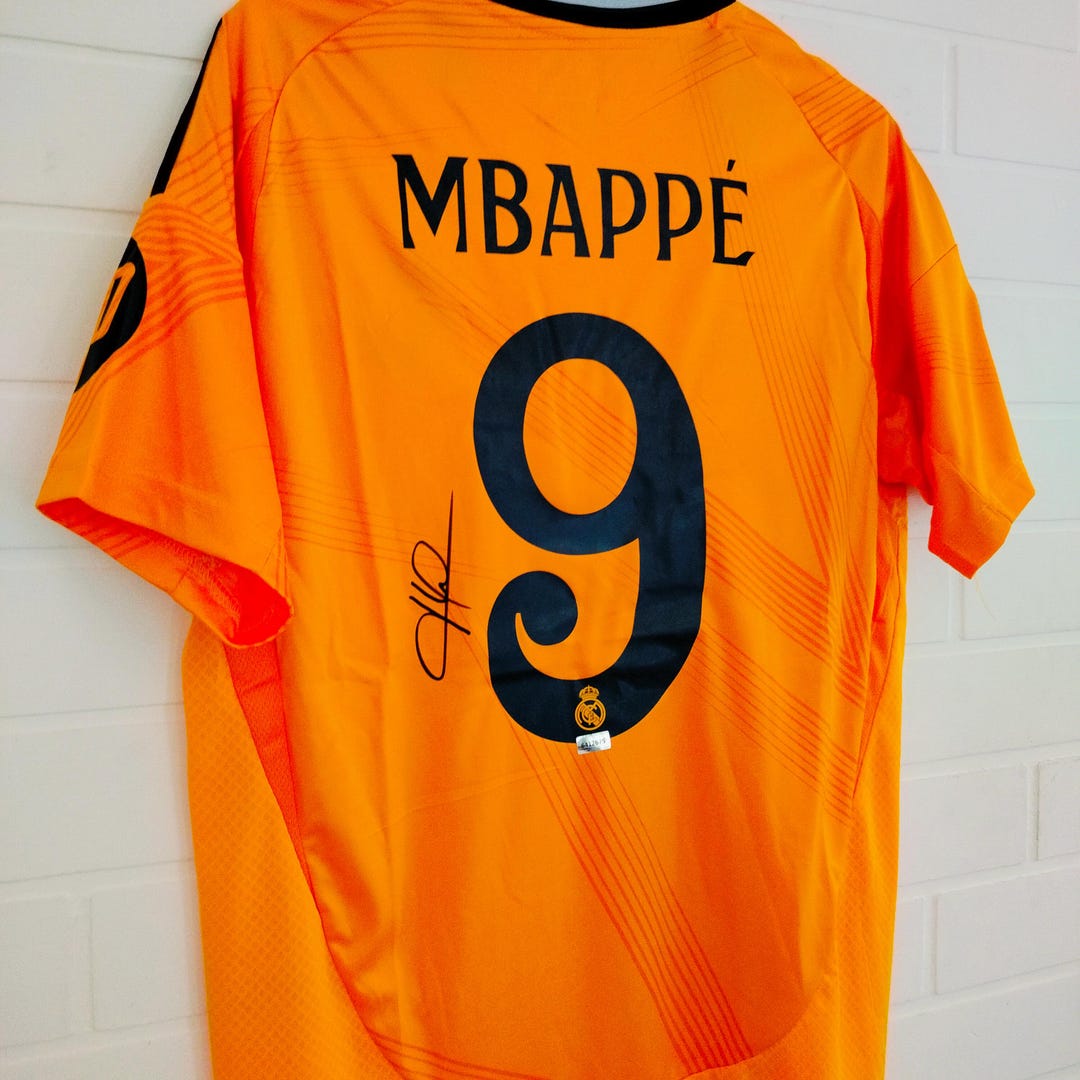 Kylian Mbappe Hand Signed FC Real Madrid Jersey With COA - Etsy