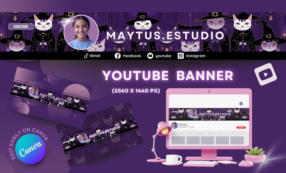 Halloween Twitch Banner, Youtube Banner, Discord Banner, Custom Banner ...