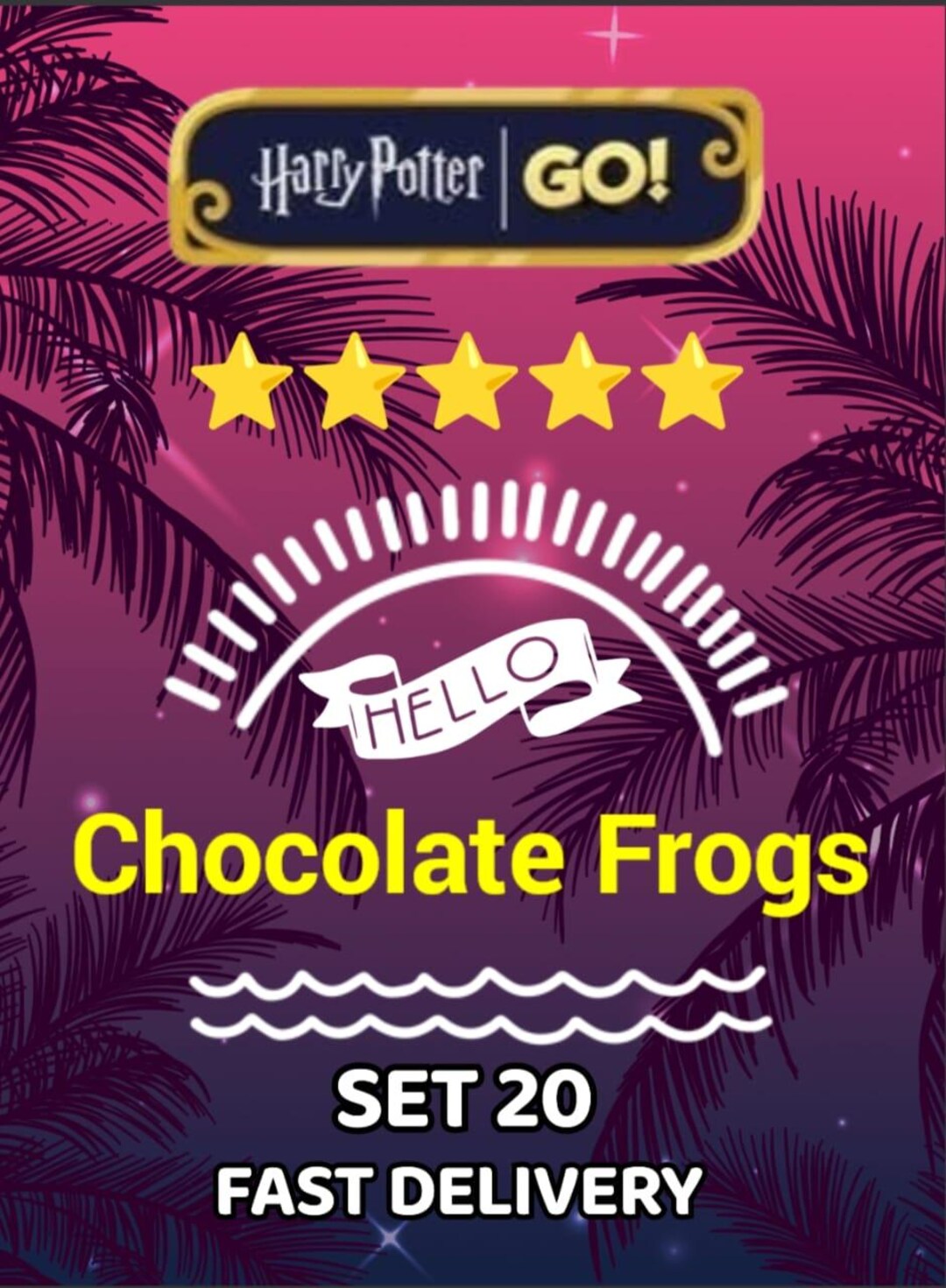 Chocolate Frogs Set 20 - Monopoly_go Sticker 5 Star - Harry_potter - Etsy