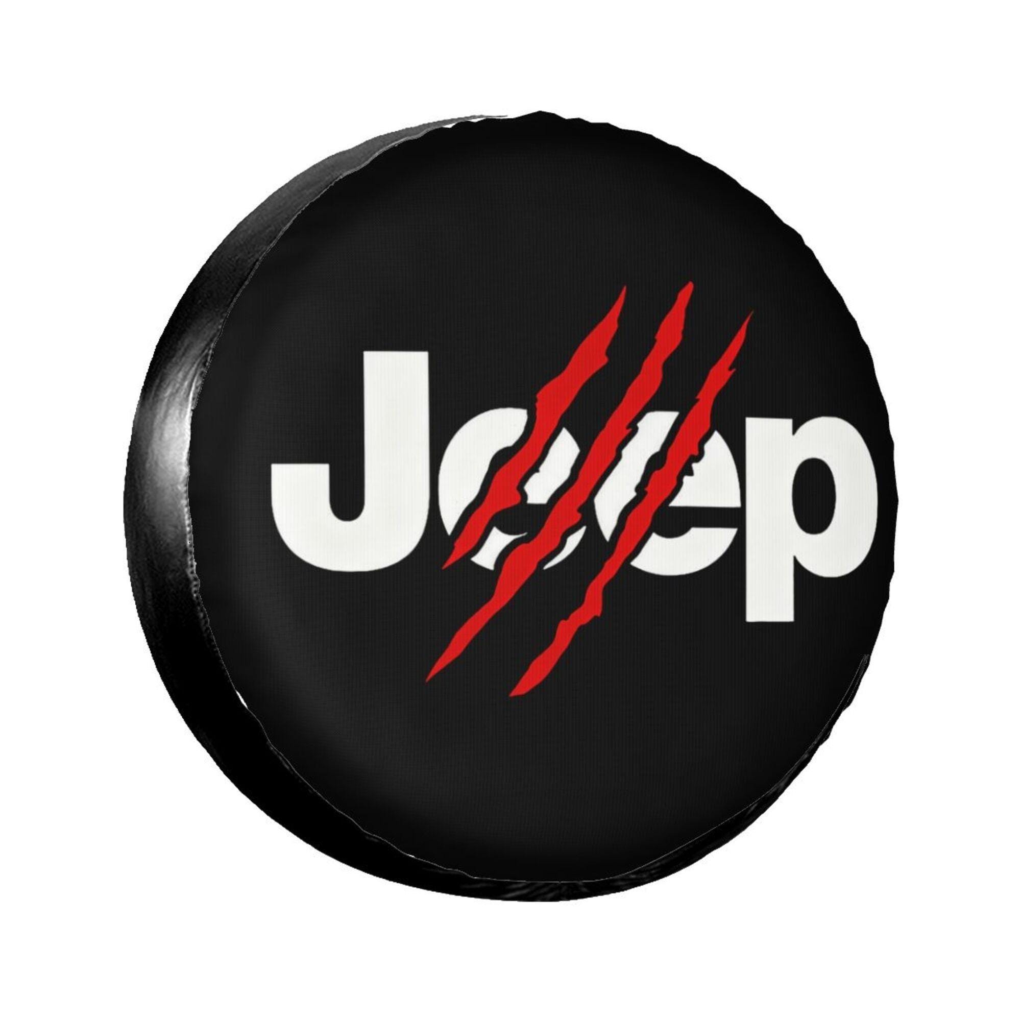 Claw Mark Off-road Spare Tire Cover – Black Red Scratch Design ...