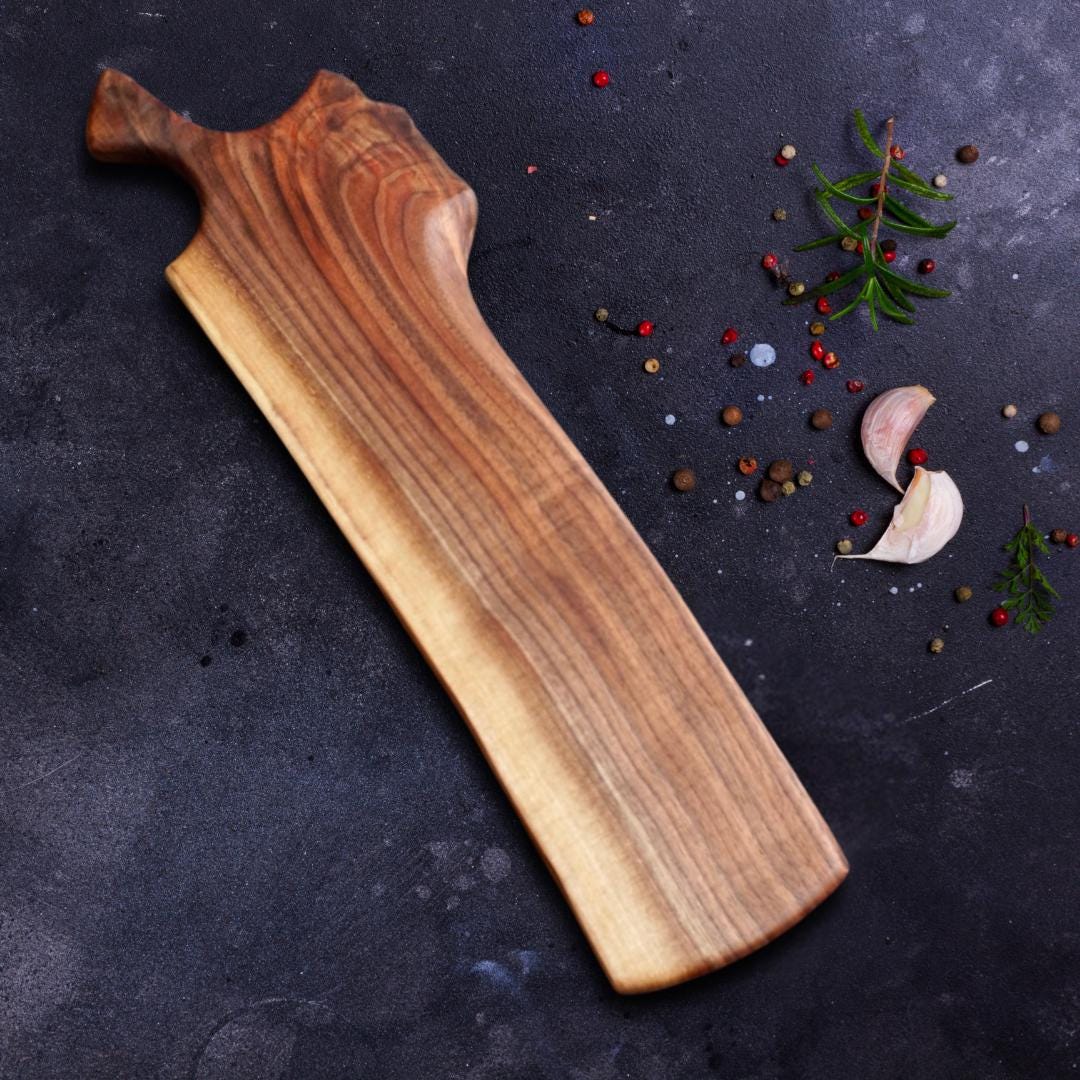 Personalized Serving Board • Rustic Charcuterie Board With Handle ...