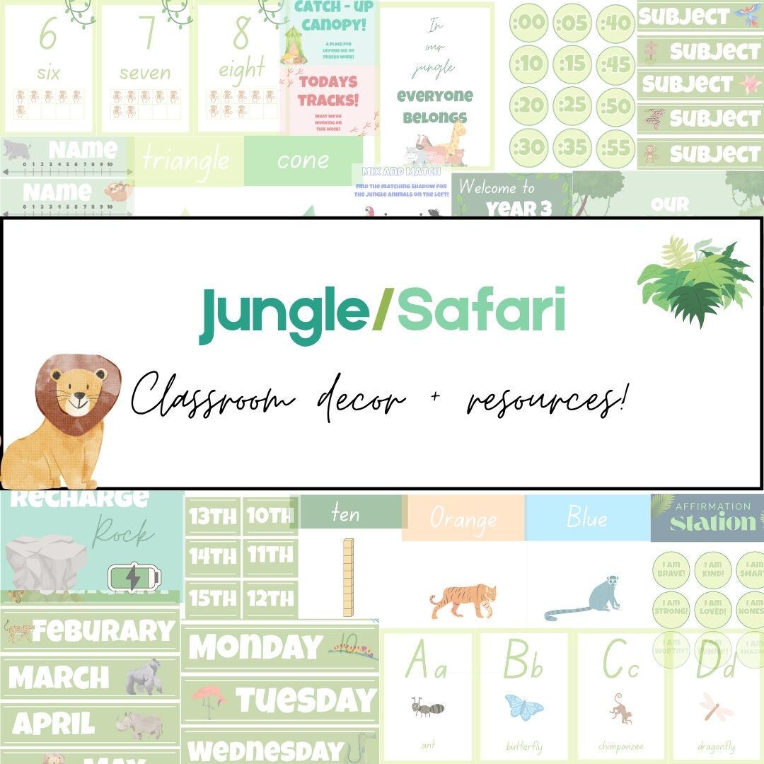 Jungle / Safari Classroom Decor and Resource Bundle! - Etsy