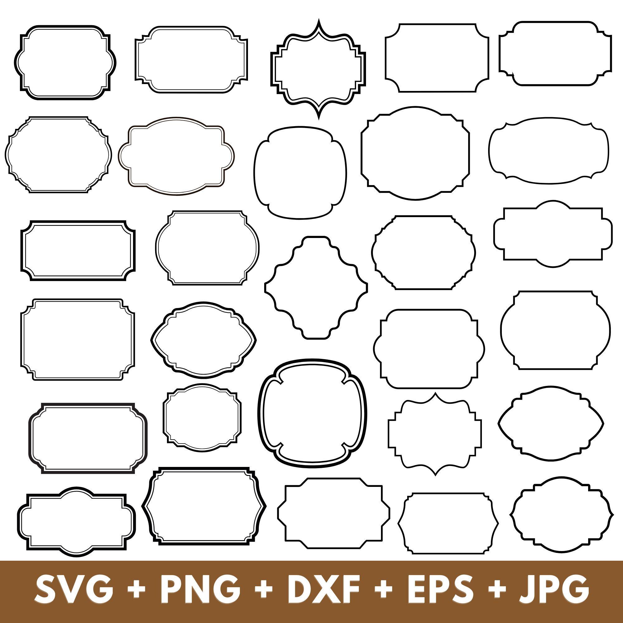 Classic Frames Svg Bundle, Labels Svg Png, Frames Svg, Label Borders ...