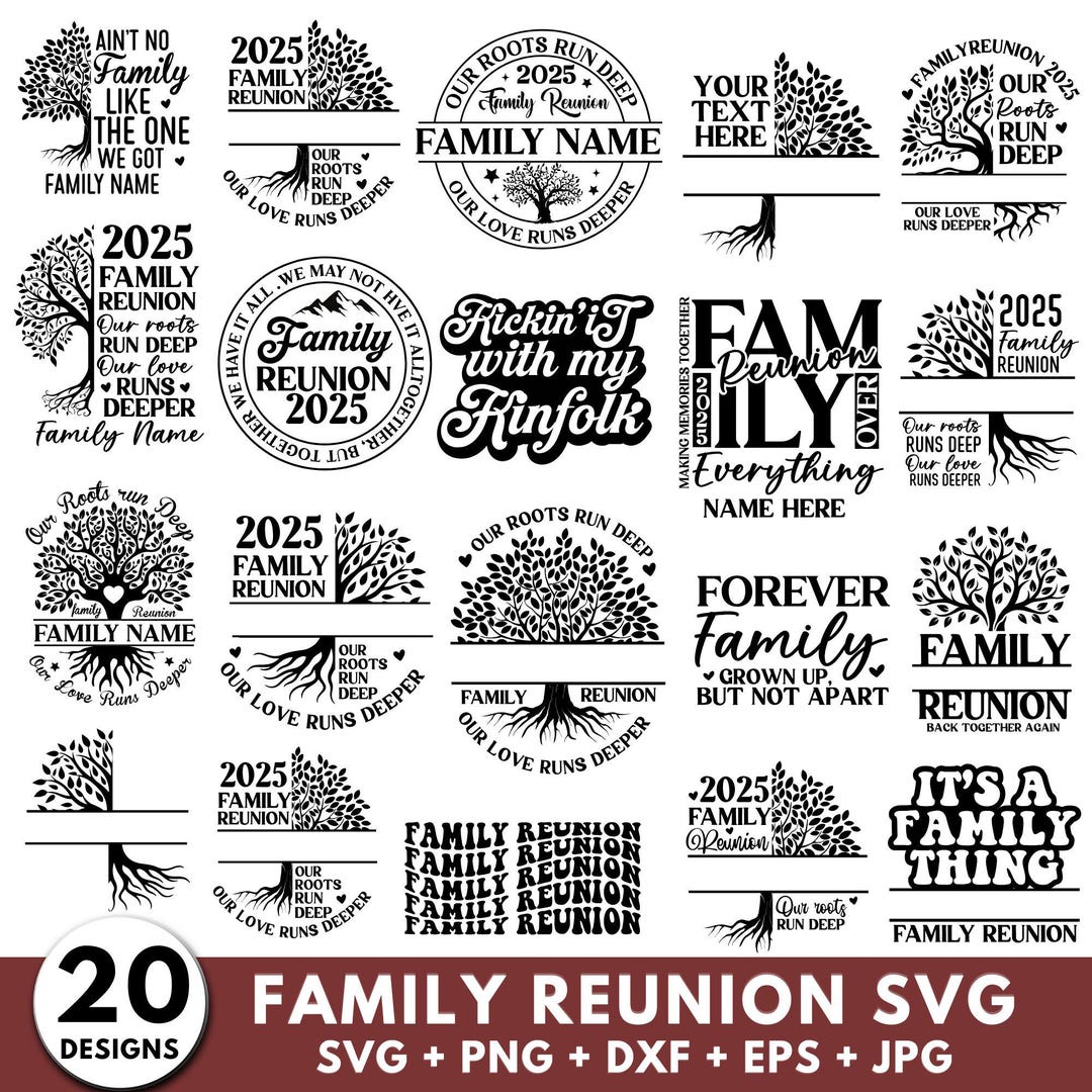 Family Reunion Tree 2025 SVG PNG, Family Tree Svg Designs, Our Roots ...