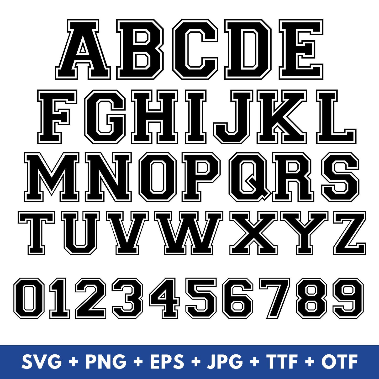 Varsity Font Svg, Jersey Font Svg, Varsity Letters Svg, College Font ...