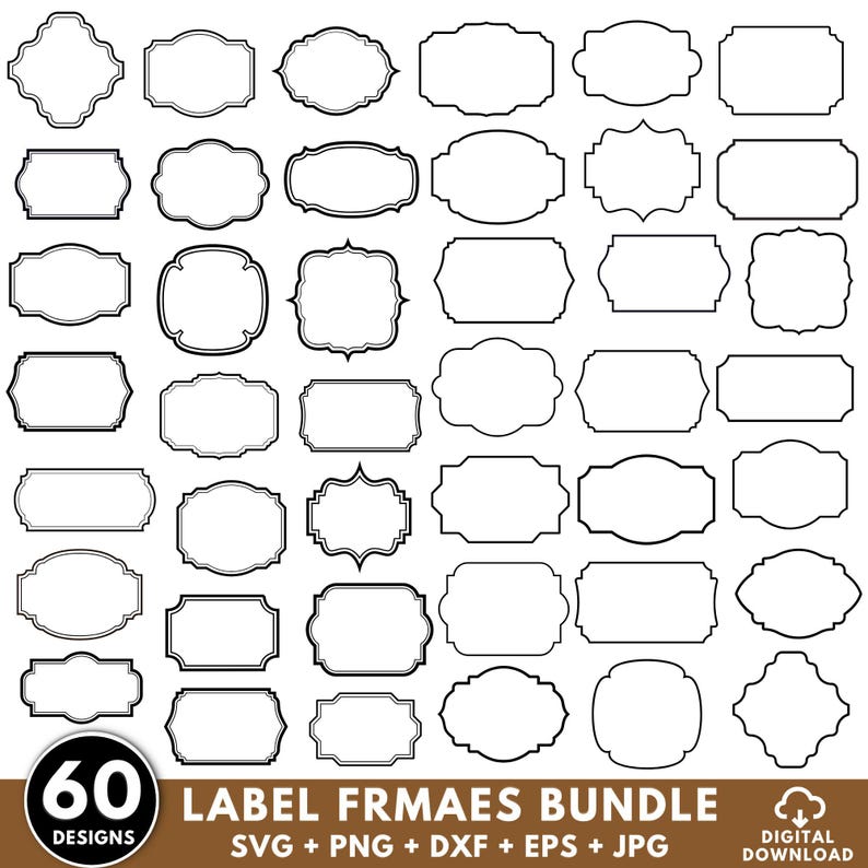 Classic Frames Svg Bundle, Labels Svg Png, Frames Svg, Label Borders ...