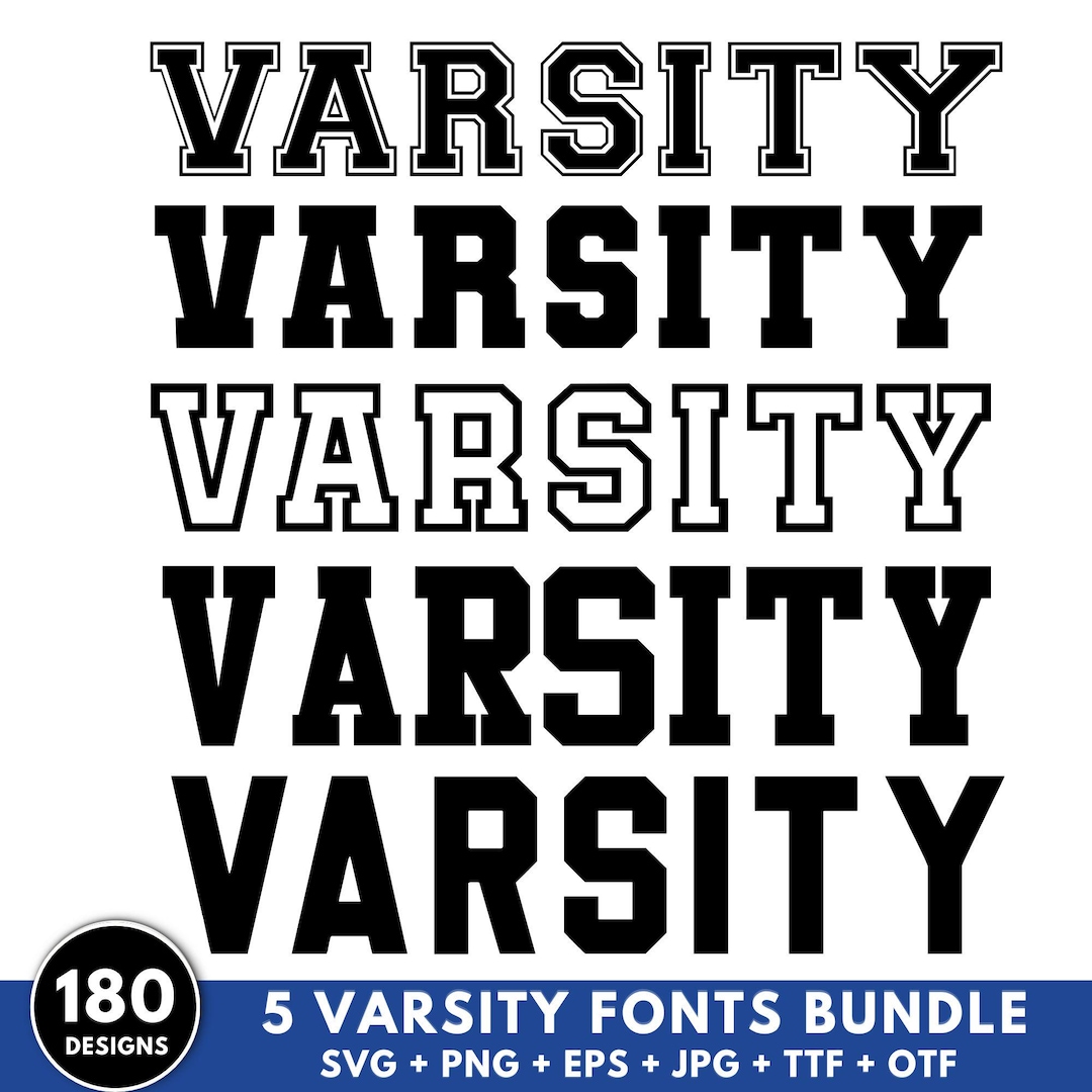 Varsity Font Svg, Jersey Font Svg, Varsity Letters Svg, College Font ...
