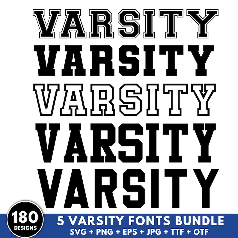 Varsity Font Svg, Jersey Font Svg, Varsity Letters Svg, College Font ...