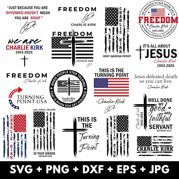 Charlie Kirk Signature Svg - Etsy