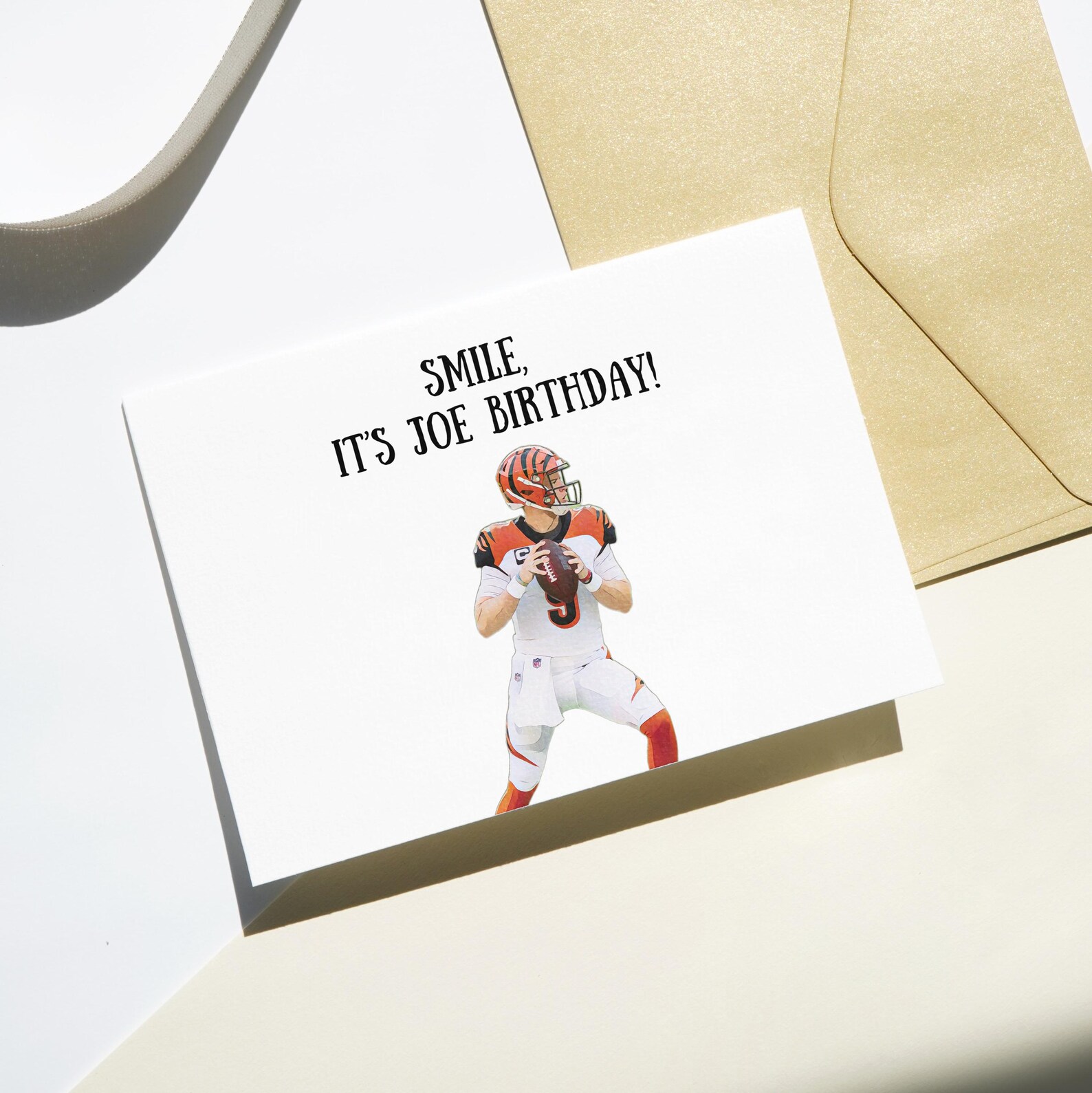 Joe Burrow Cincinnati Bengals NFL Birthday Greeting Card (printable ...